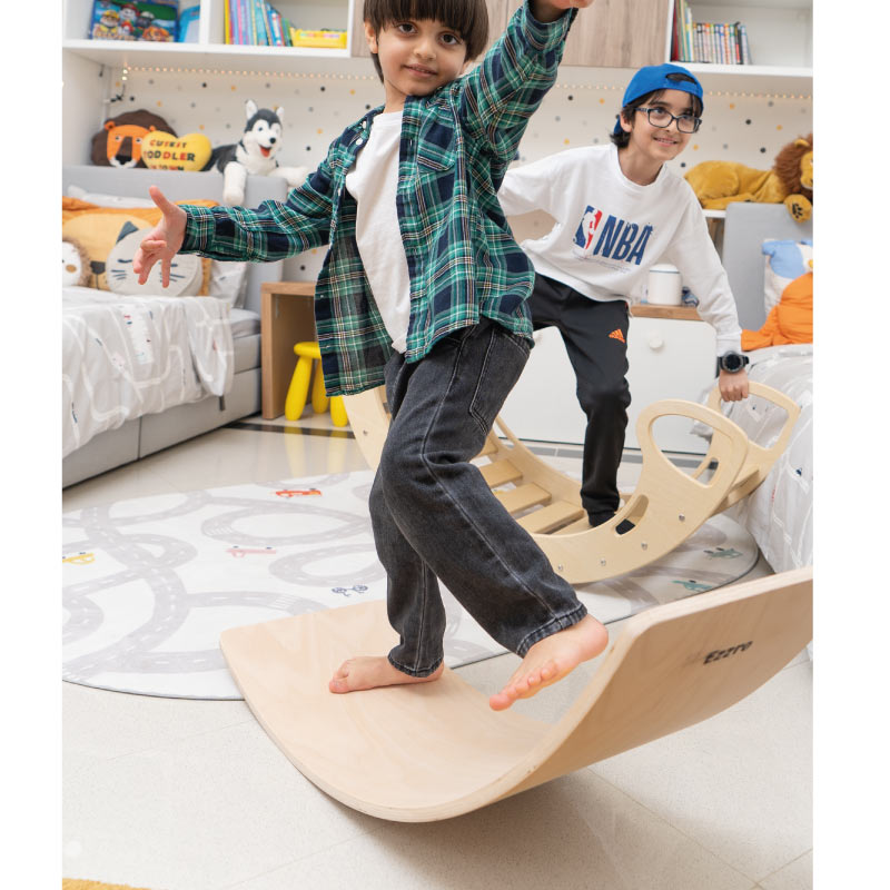 Ezzro Natural Montessori Balance Board - Paper Planes Baby & Child