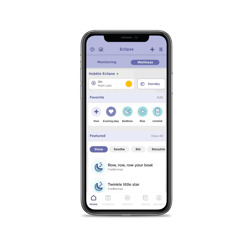 Hubble Connected Eclipse Smart Wi-Fi Audio Baby Monitor and Soother