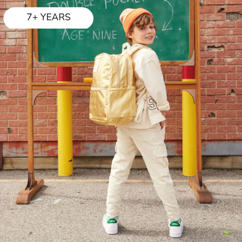 STATE Kane Double Pocket Backpack Gold - Paper Planes Baby & Child