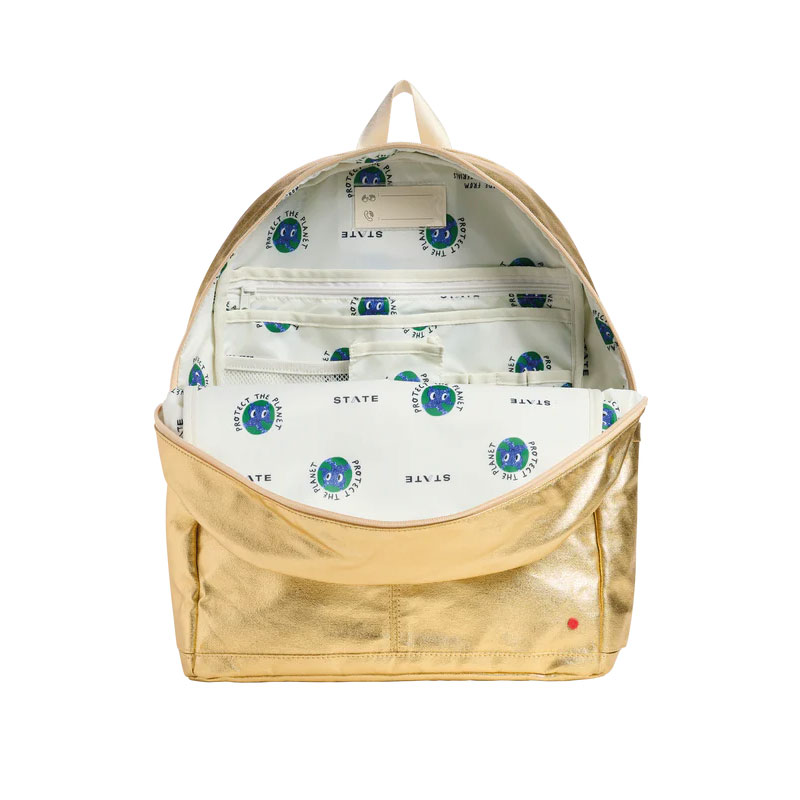 STATE Kane Double Pocket Backpack Gold - Paper Planes Baby & Child