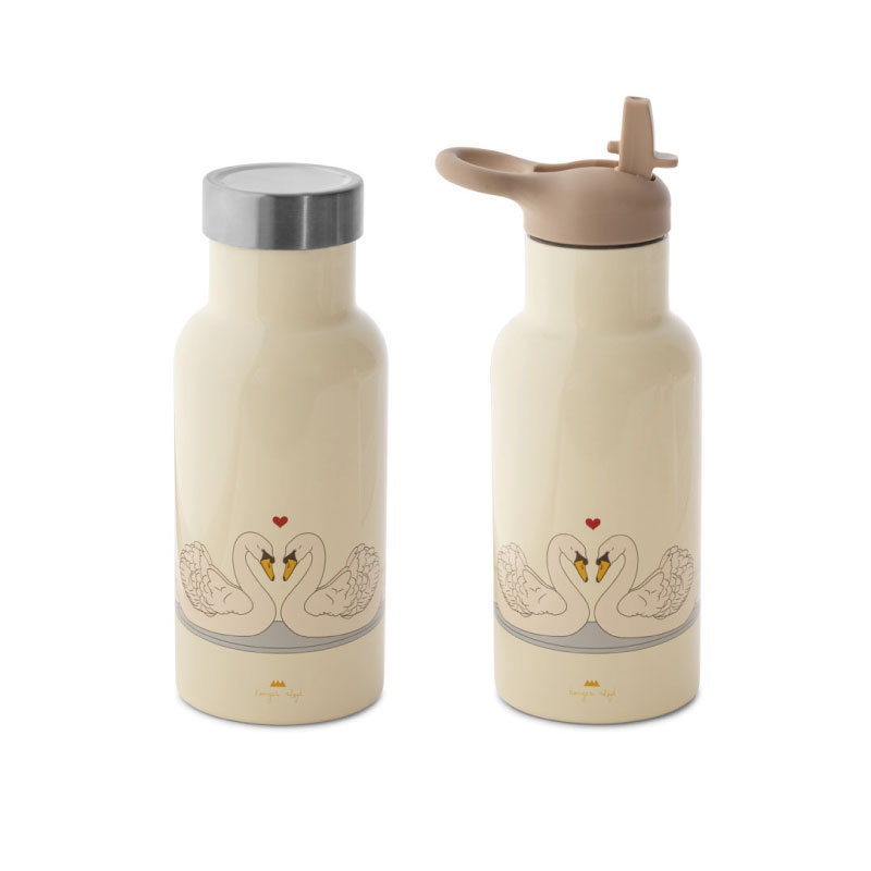 Konges Slojd Thermo Bottles - Swan Beige - Paper Planes Baby & Child