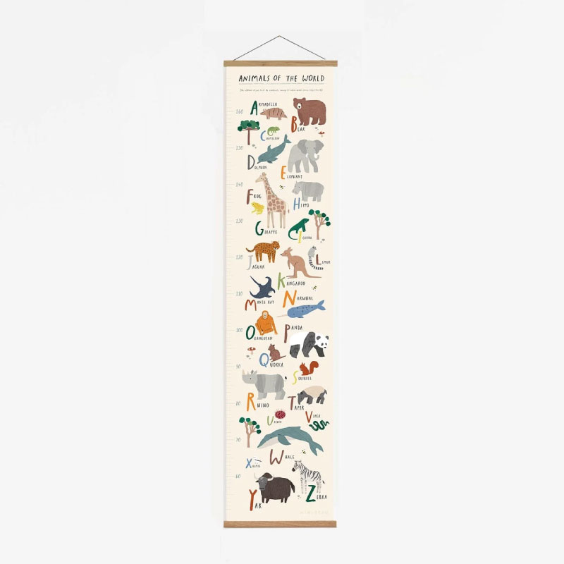 Animals Of The World Height Chart - Paper Planes Baby & Child