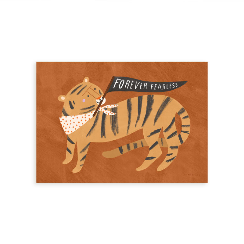 Minibeau Forever Fearless Art Print - Paper Planes Baby & Child