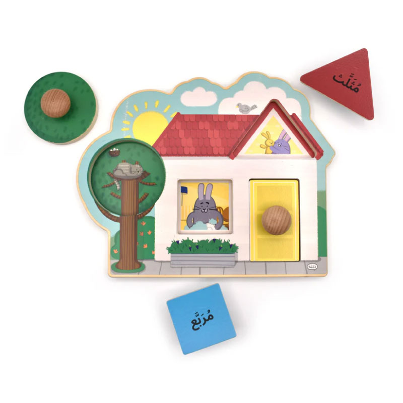 Dardasha Wooden Arabic Shapes Puzzle - Paper Planes Baby & Child