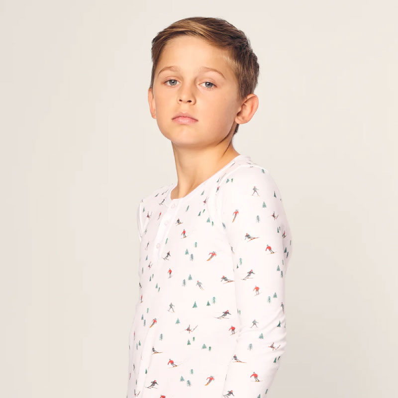 Kid's Pima Snug Fit Pajama Set in Après Ski - Paper Planes Baby & Child