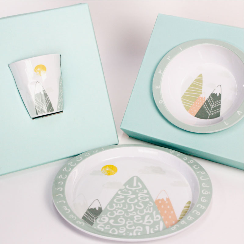 Once Upon a Dua Eat & Learn Dinner 3 pcs Set Arabic Alphabet Collection ...