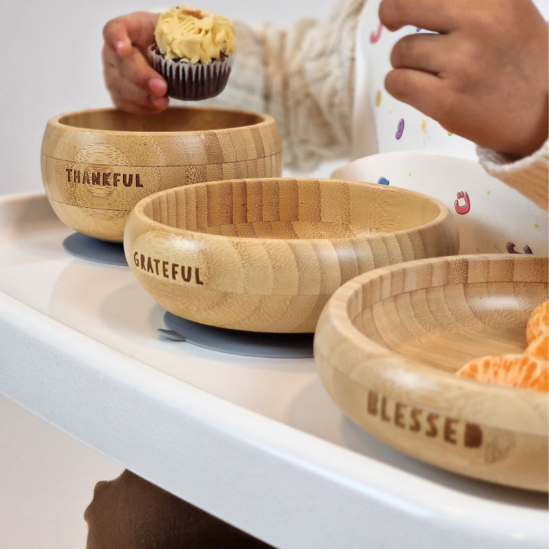 Once Upon a Dua My First Breakfast 4 pcs Set 100% Natural Bamboo - Rose ...