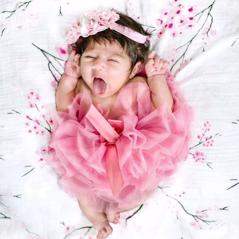 Malabar Baby Organic Muslin 3 Pack Swaddle - Sakura - Paper Planes Baby ...