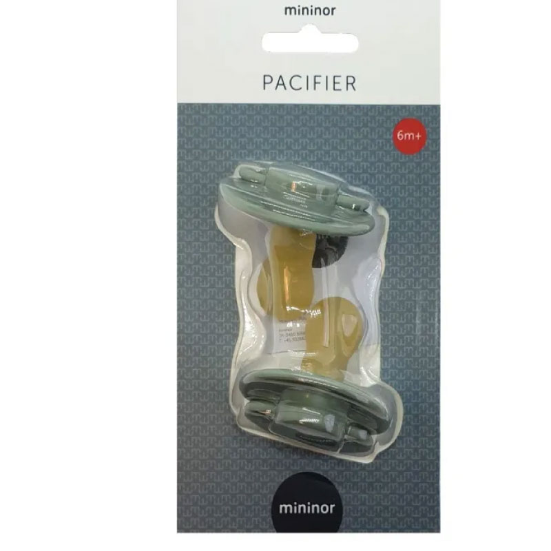 Mininor 2pcs Round Pacifier Latex 6M+ - Green - Paper Planes Baby & Child