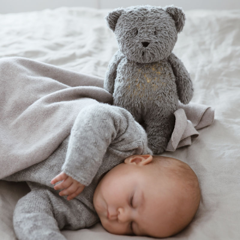 Moonie 2.0 Organic Humming Bear Friend with Lamp - Gray - Paper Planes ...